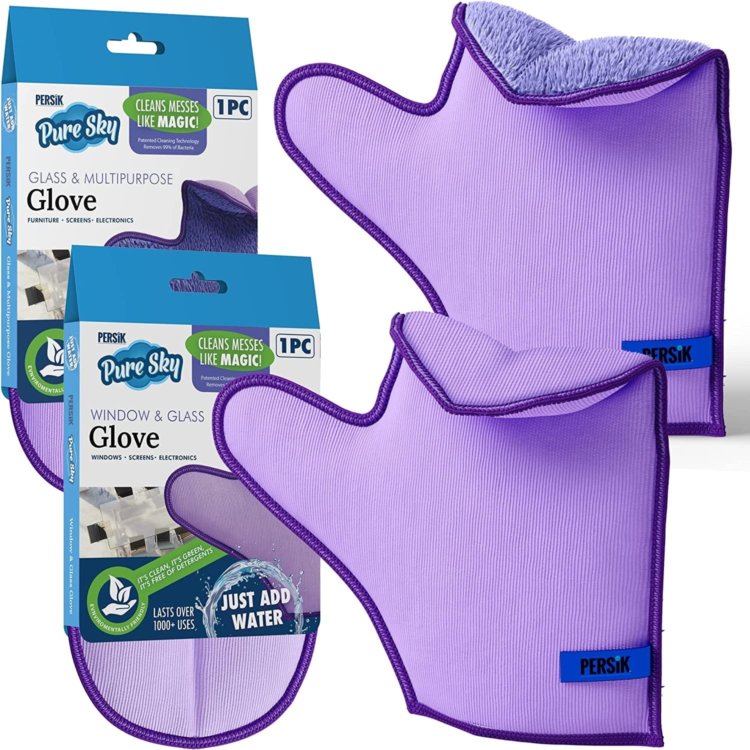 Pure-Sky Glass Cleaning Cloth Glove - Just Add Water No Detergents ...