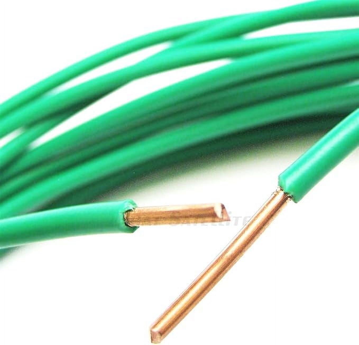 500 feet, Green 10 AWG Pure Copper Grounding Wire THHN PVC Jacket ...