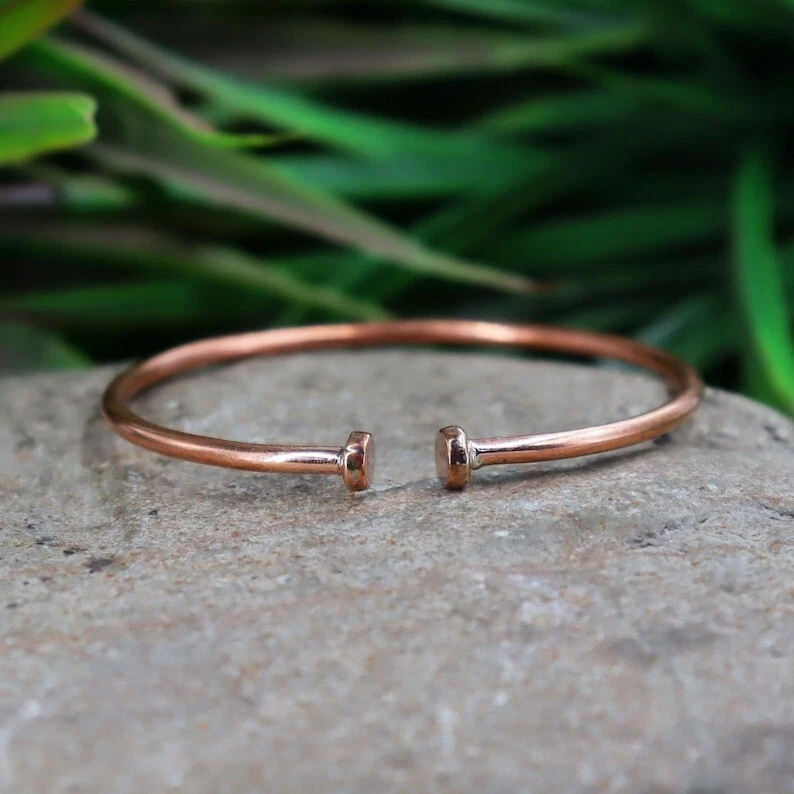 Pure Solid Copper Cuff Bracelet For Women and Men Arthritis Copper ...