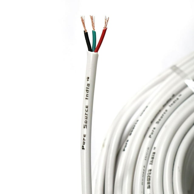 Pure Source India Flexible 025mm x 3 Core Round Copper Electrical Wire ...