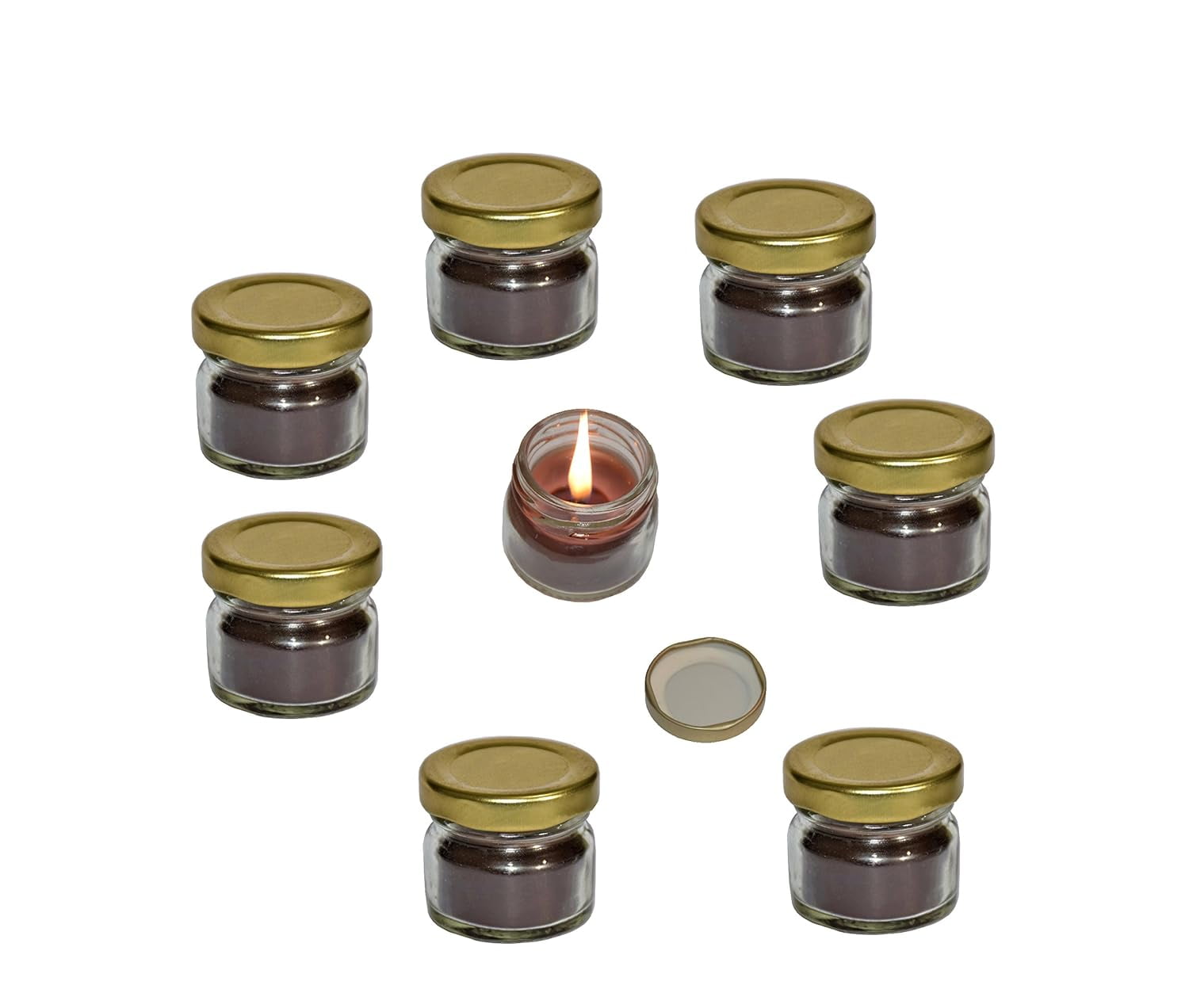 Pure Source India Scented Mini Jar Candle Vanilla 8 pcs Pack - Walmart.com