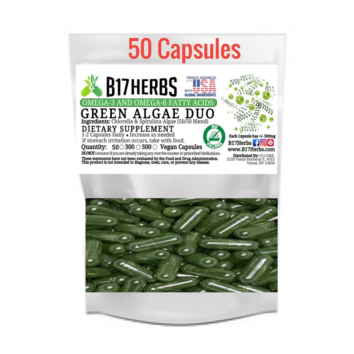 Pure Spirulina & Chlorella Capsules | Superfood | Nutrition | Algae ...