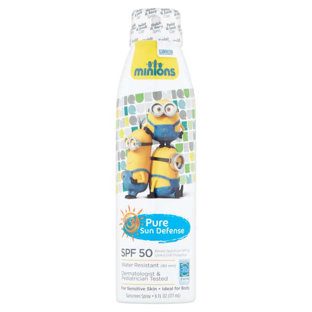 Pure Sun Defense Minions Sunscreen Spray Broad Spectrum, SPF 50, 6 fl ...