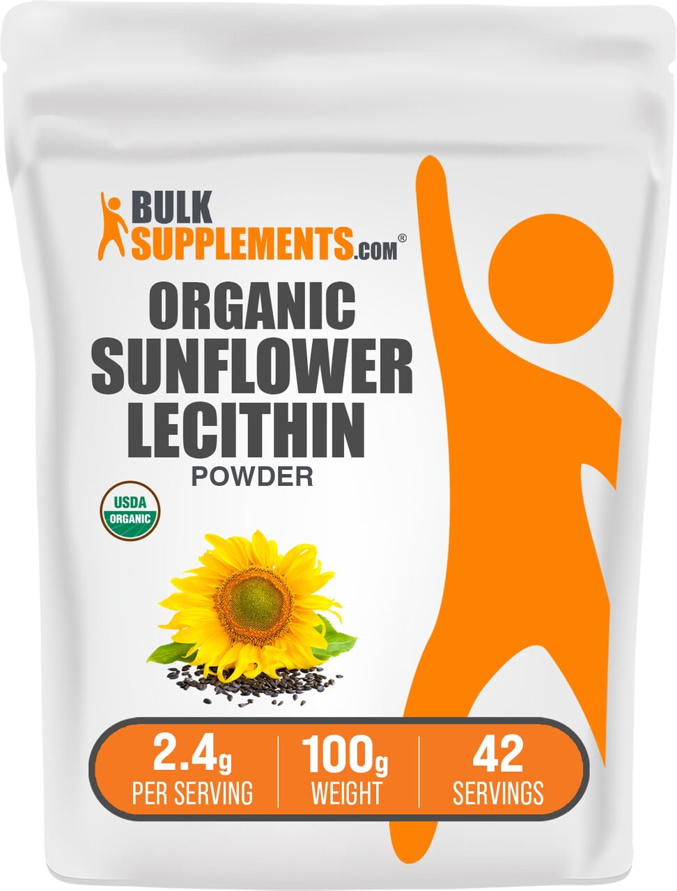 BulkSupplements.com Pure Sunflower Lecithin Powder, 1200mg - Digestive ...