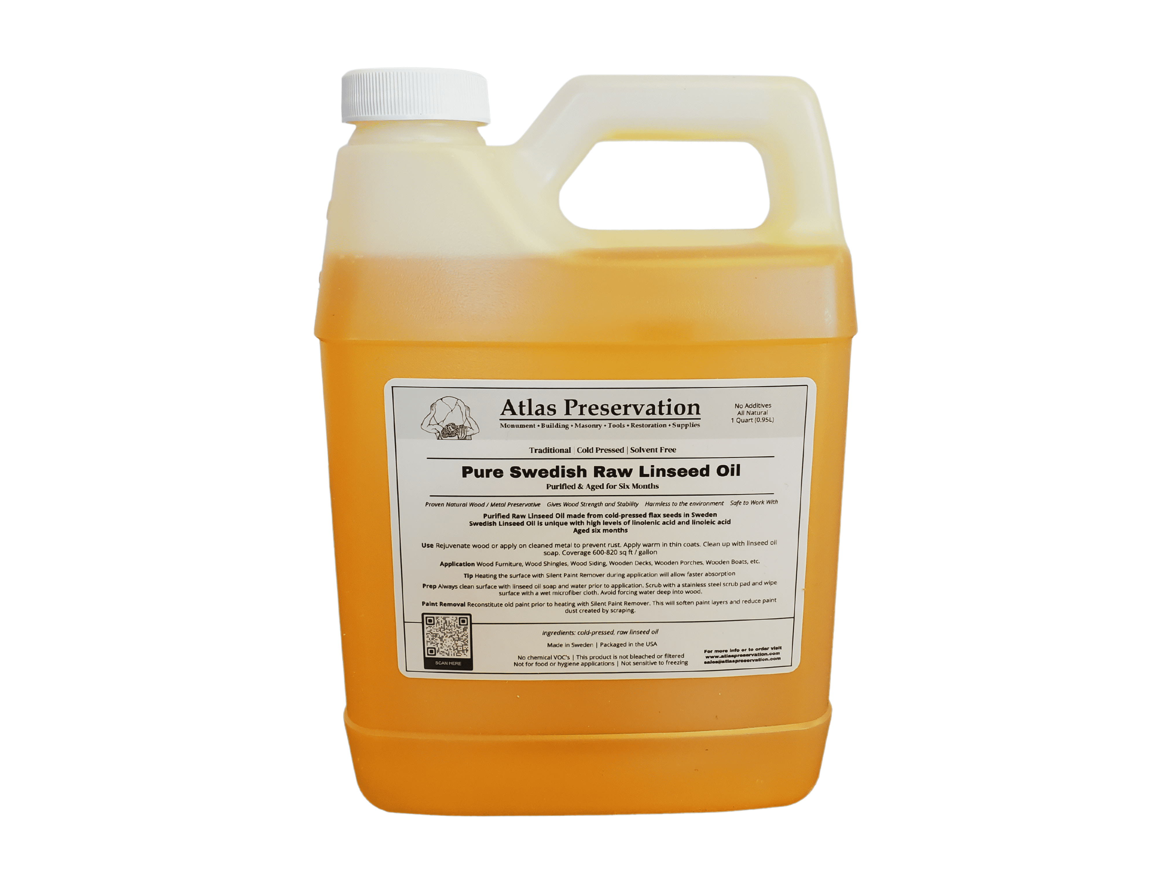 Pure Swedish Cold-Pressed Raw Linseed Oil - Wood Safe Varnish ...