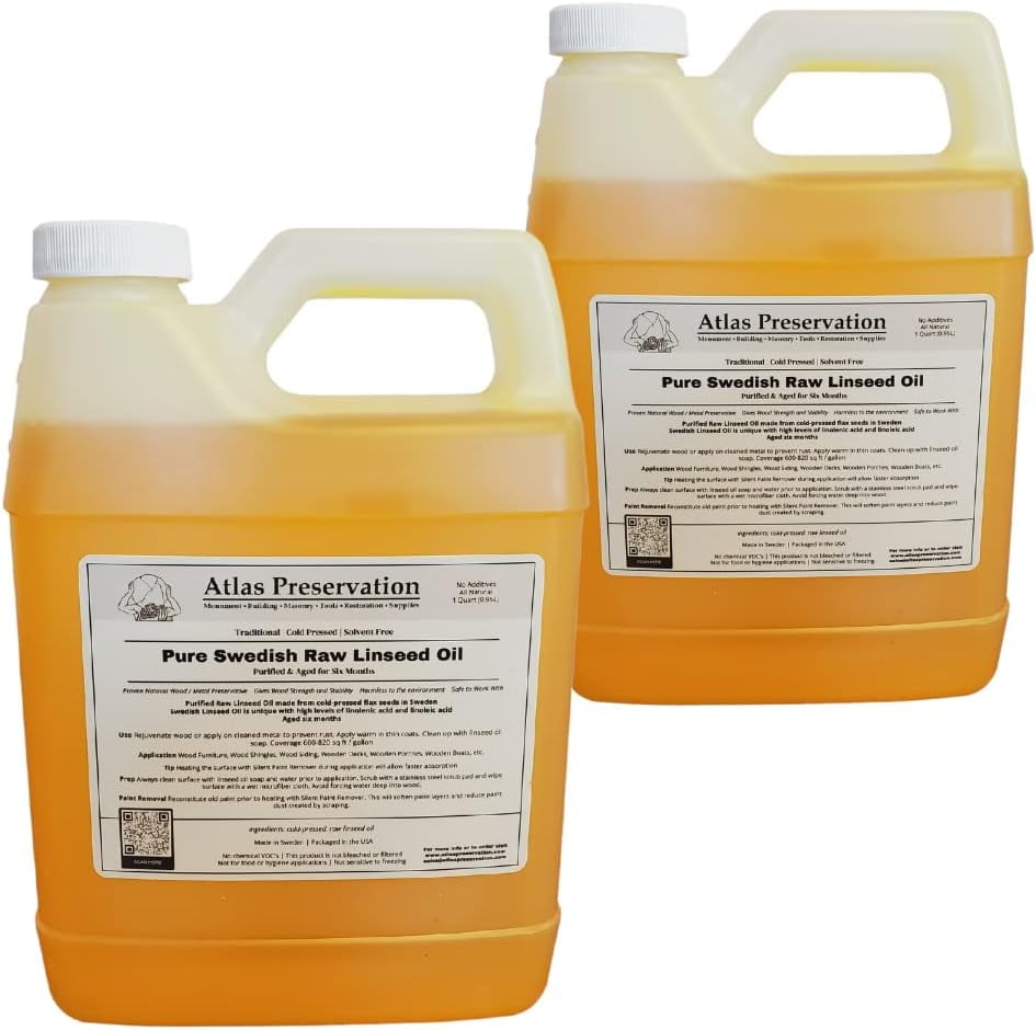 Pure Swedish Raw Linseed Oil (2, Quart) - Walmart.com