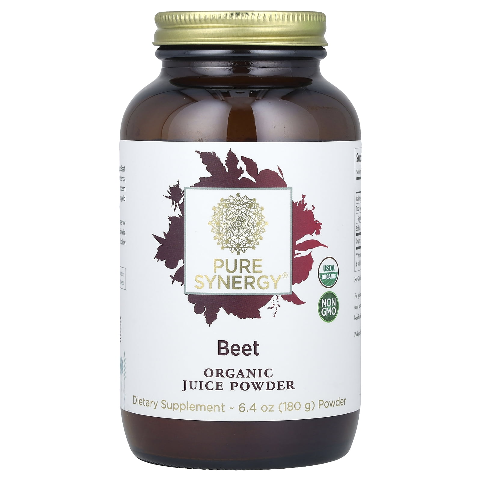 Pure Synergy Beet, Organic Juice Powder, 6.4 oz (180 g) - Walmart.com