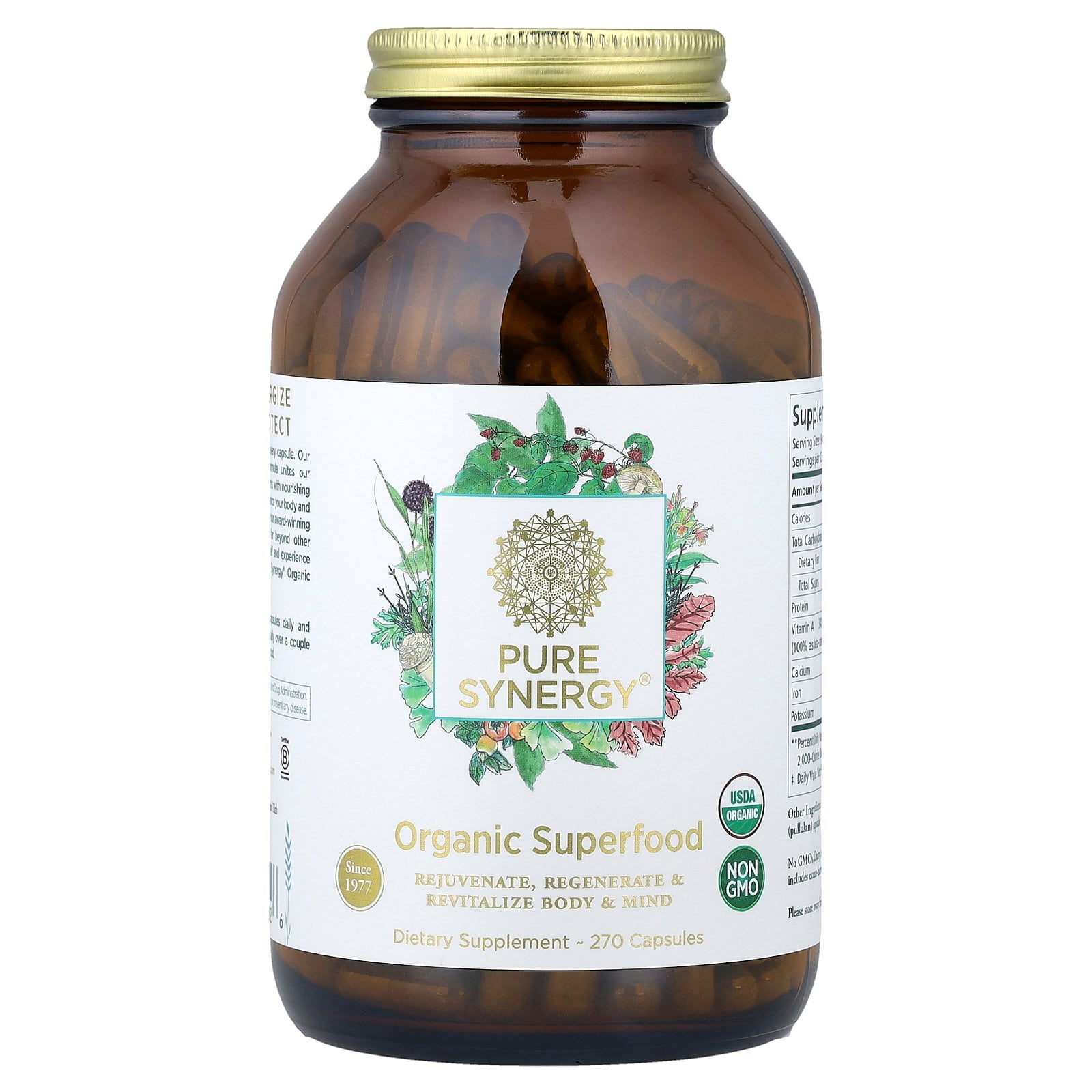 Pure Synergy Organic Superfood, 270 Capsules - Walmart.com