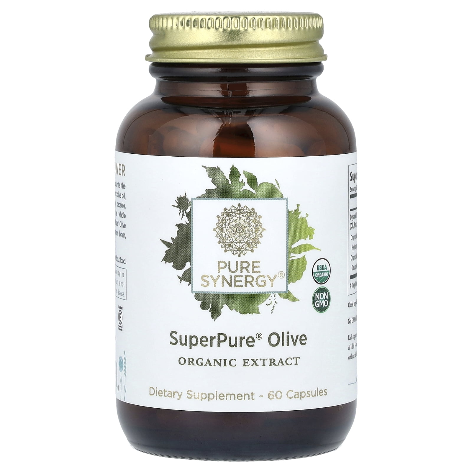 Pure Synergy SuperPure Olive Organic Extract, 60 Capsules - Walmart.com