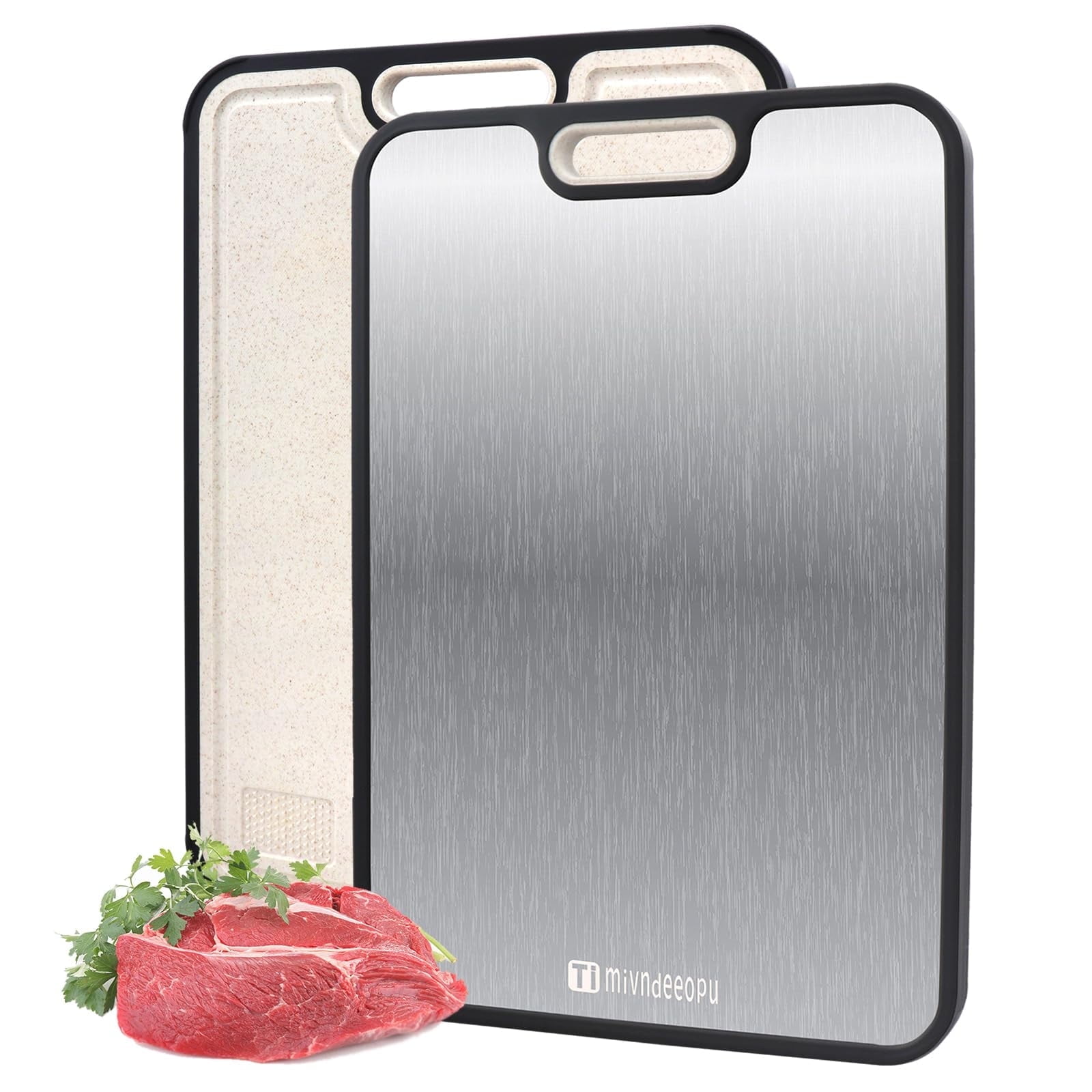 Pure Titanium Cutting Board, Double Sided Non Toxic Chopping Board for ...