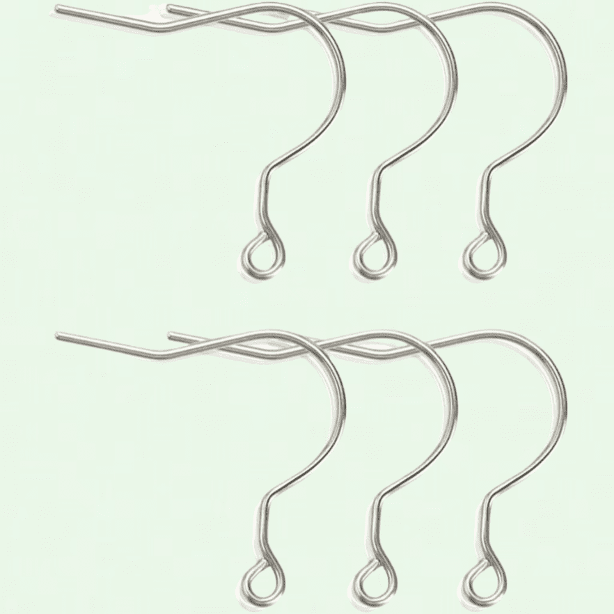 Pure Titanium Earring Fish Hooks Set - 6pcs, Hypoallergenic Earring ...