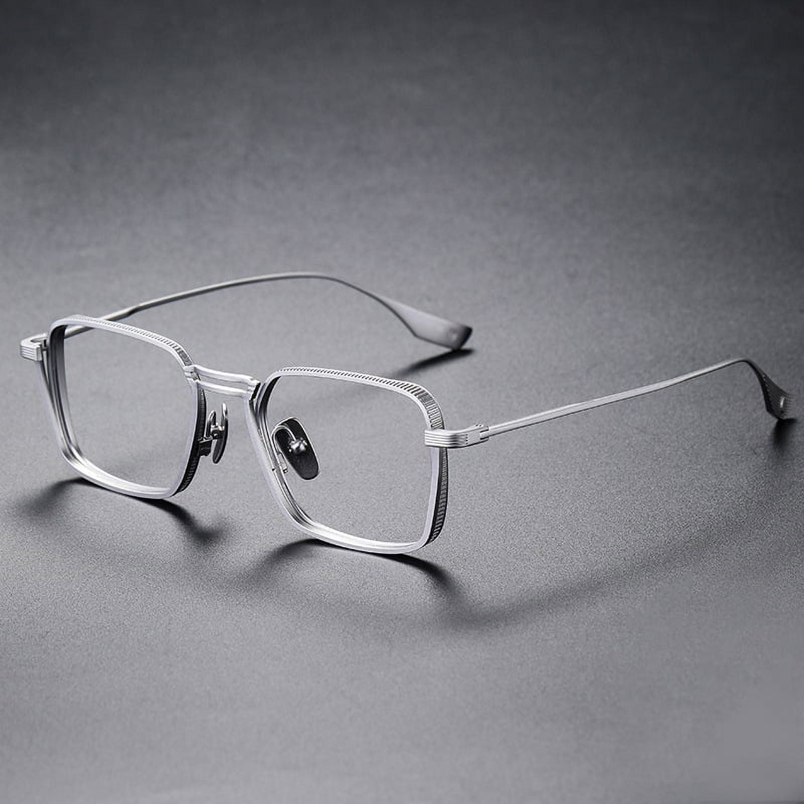 Pure Titanium Myopia Glasses Frame Big Face Retro Full Frame Polygonal ...
