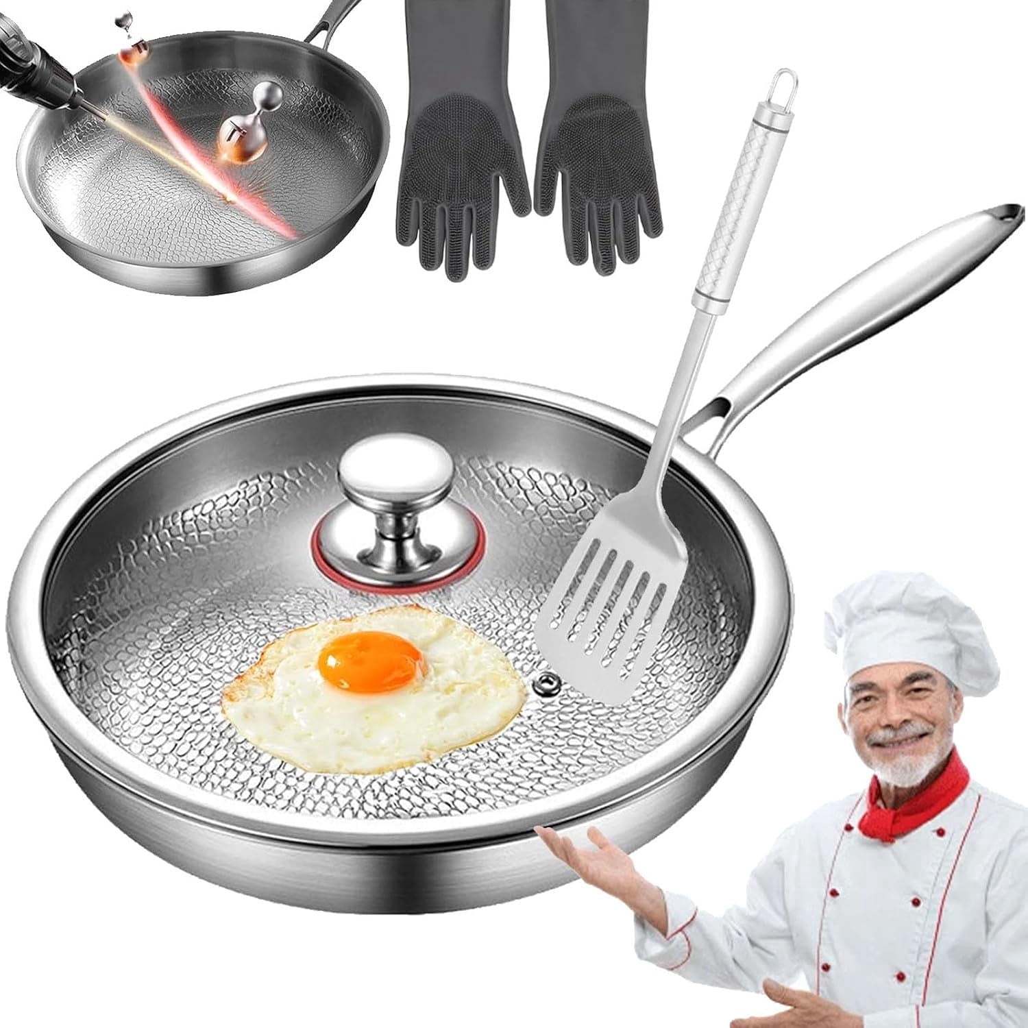 Pure Titanium Pan, 2026 Upgrade Titanium Frying Pan, 12" Non Stick ...
