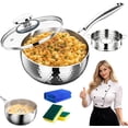 Pure Titanium Saucepan with Lid, Hammered Titanium Saucepan with Glass ...