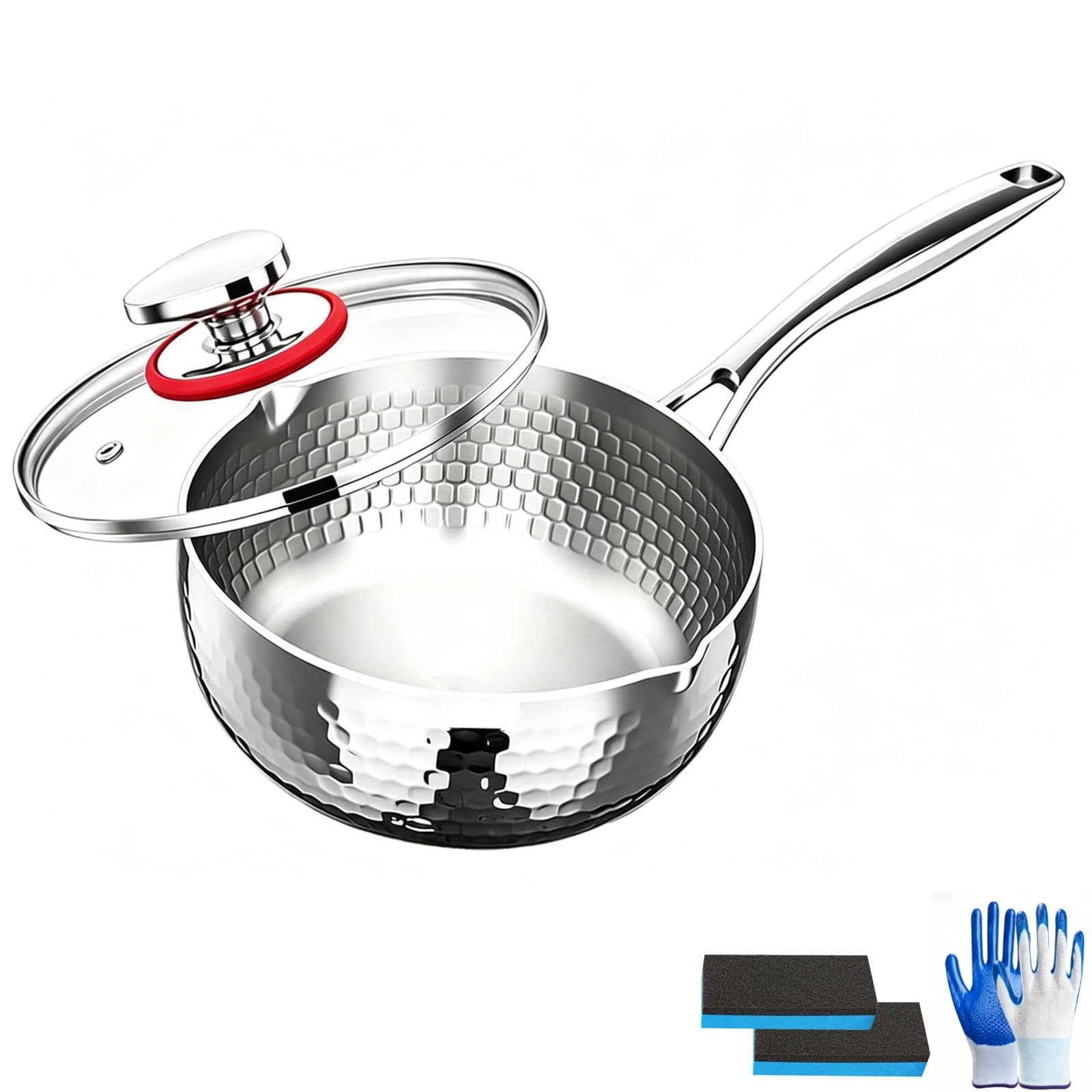 Pure Titanium Saucepan With Lid For Cooking,No Coating Non-Stick ...