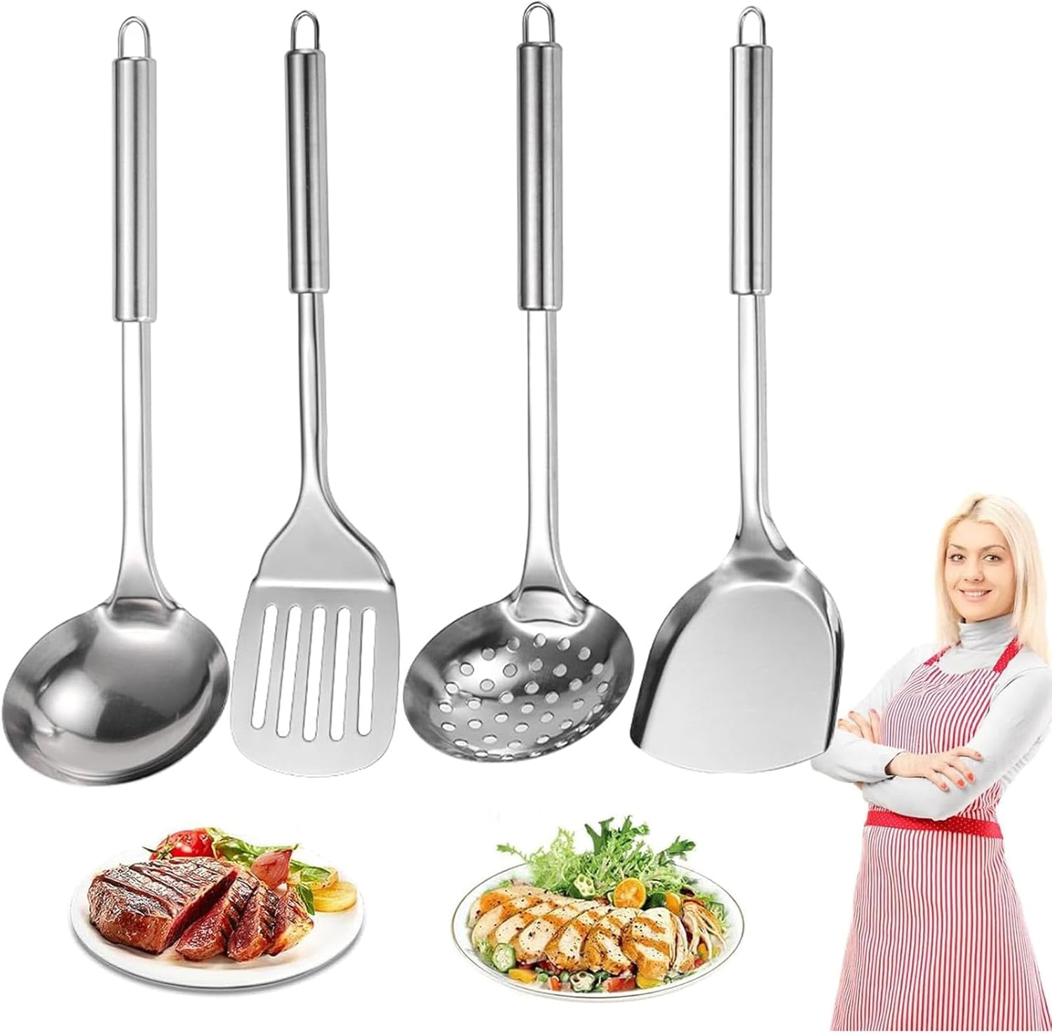 Pure Titanium Spatula, 2024 Upgrade Restaurant Cooking Utensils Tool ...