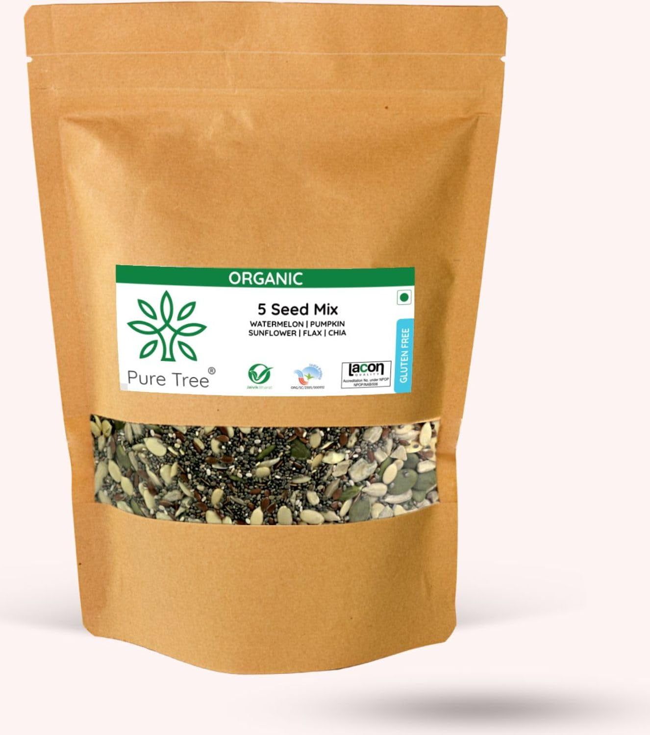 Pure Tree Certified Organic Pumpkin Seeds, Sunflower Seeds, Watermelon ...