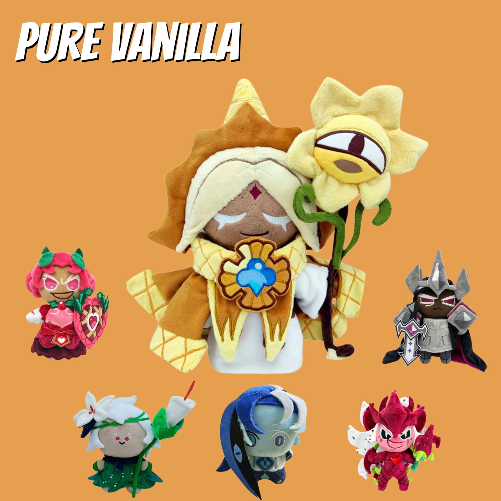 Pure Vanilla Cookie Plush 9.8" Soft Plush Doll, Cookie Run Kingdom ...