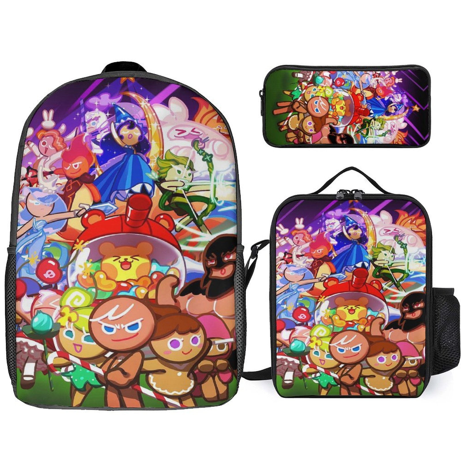Pure Vanilla Shadow Milk Cookie Casual Backpack 3 Piece Set Lightweight ...
