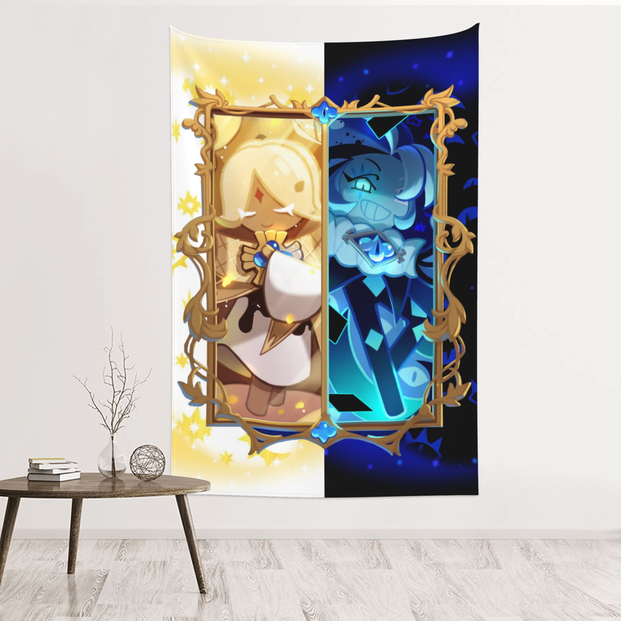 Pure Vanilla Shadow Milk Cookie Tapestry Banner 60 X 40 inch Decor Art Tablecloth Wall Hanging ...