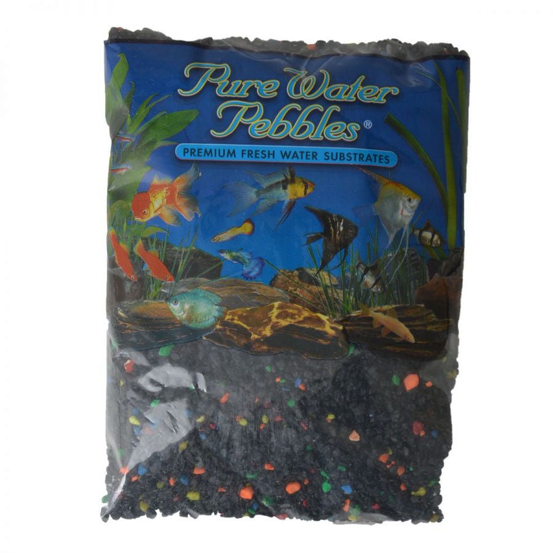 Pure Water Pebbles Aquarium Gravel - Black Beauty Pebble Mix 5 lbs (3.1 ...