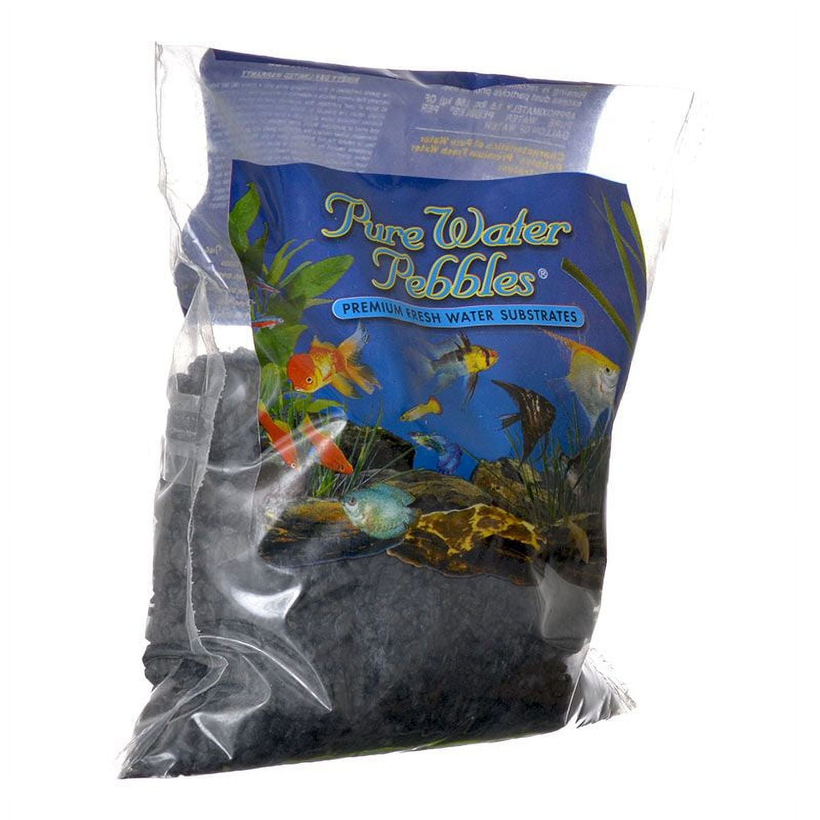 Pure Water Pebbles Aquarium Gravel - Jet Black 2 lbs (3.1-6.3 mm Grain ...