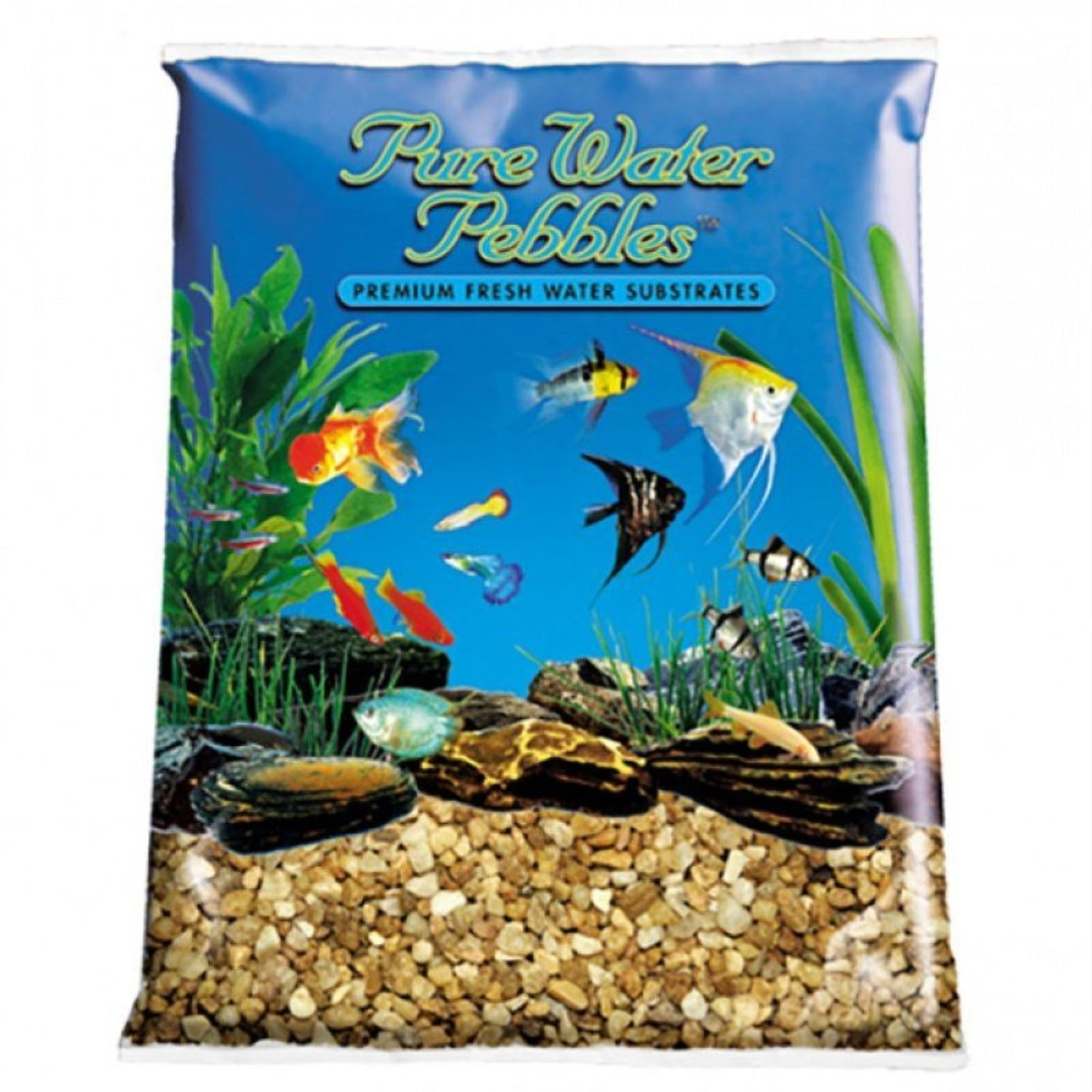 Pure Water Pebbles Aquarium Gravel - Nutty Pebbles - 5 lbs (3.1-6.3 mm ...