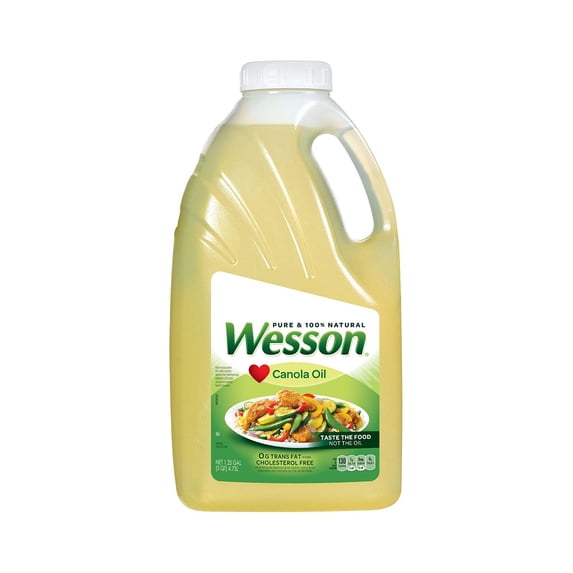 Wesson, Canola Oil, 1.25gal, 160oz Cooking Oil, 100% Natural - Walmart.com