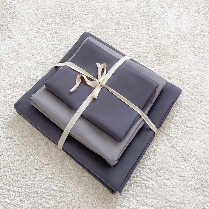 Pure White All-White Quilt Cover Sheet Hotel Linen Bed Hat 4-Piece Set ...