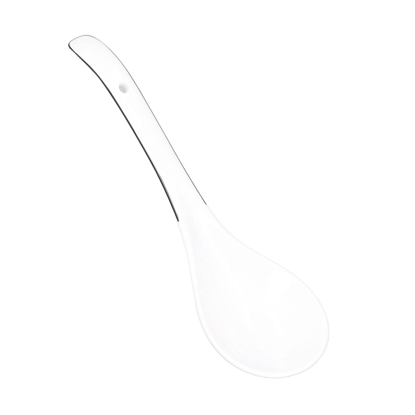 Pure White Ceramic Soup Ladle Spoon Bone China Spoons Porcelain ...