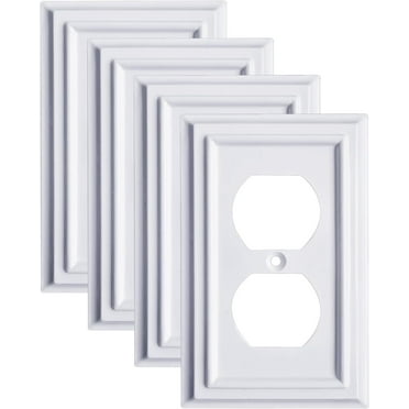 Matte Black Decorative Outlet Covers Wall Plates, Bamboo Fiber Light ...