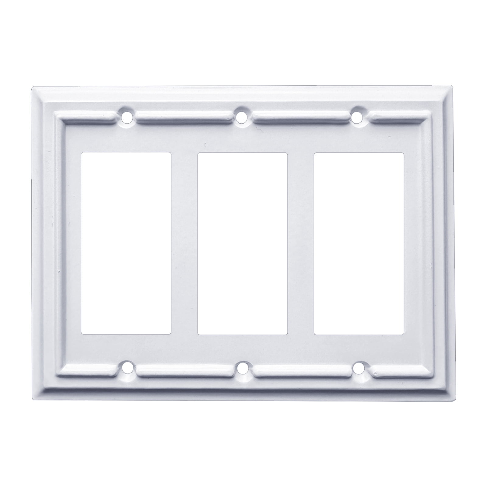 Pure White Decorative Outlet Covers Wall Plates, Bamboo Fiber Light ...