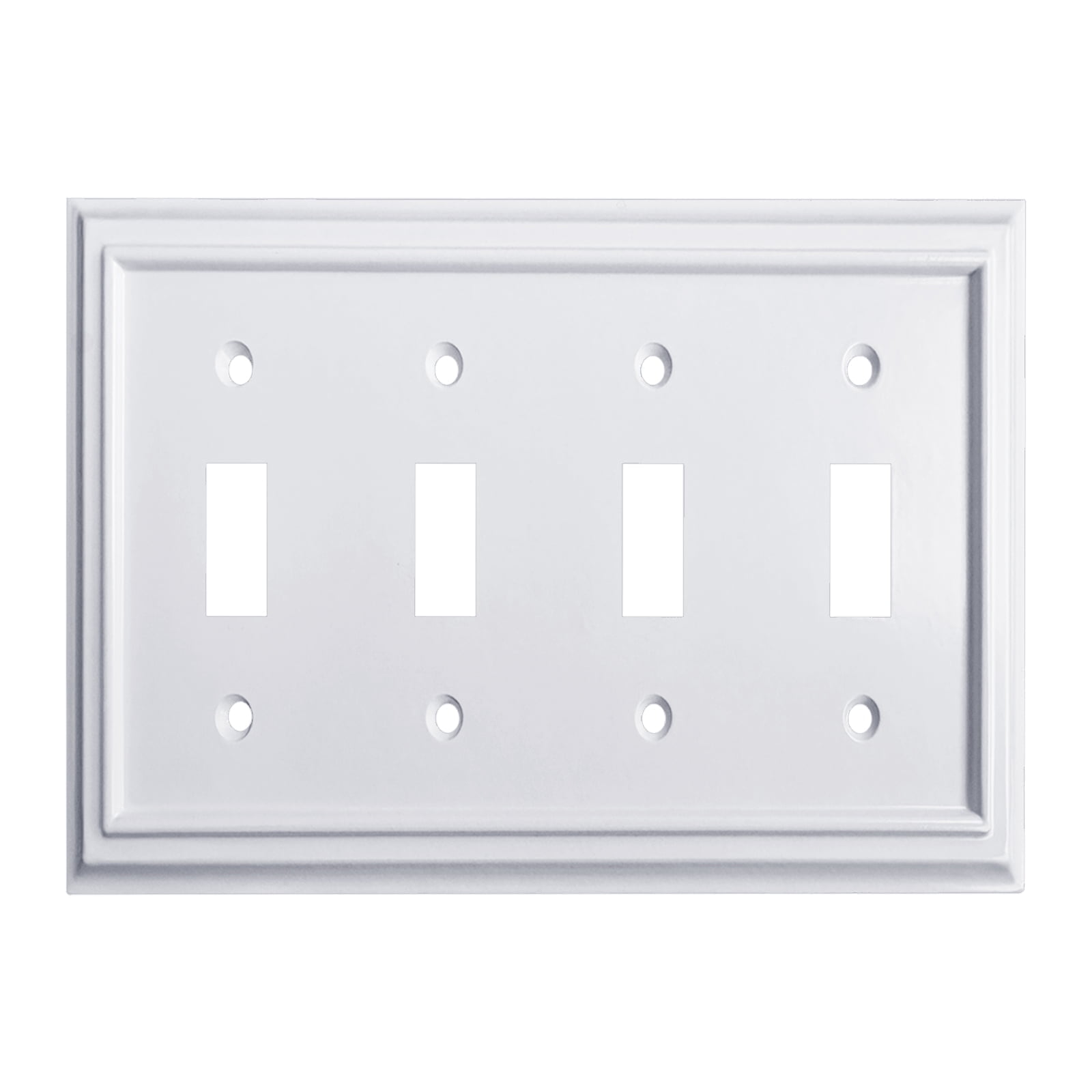 Pure White Decorative Outlet Covers Wall Plates, Bamboo Fiber Light ...