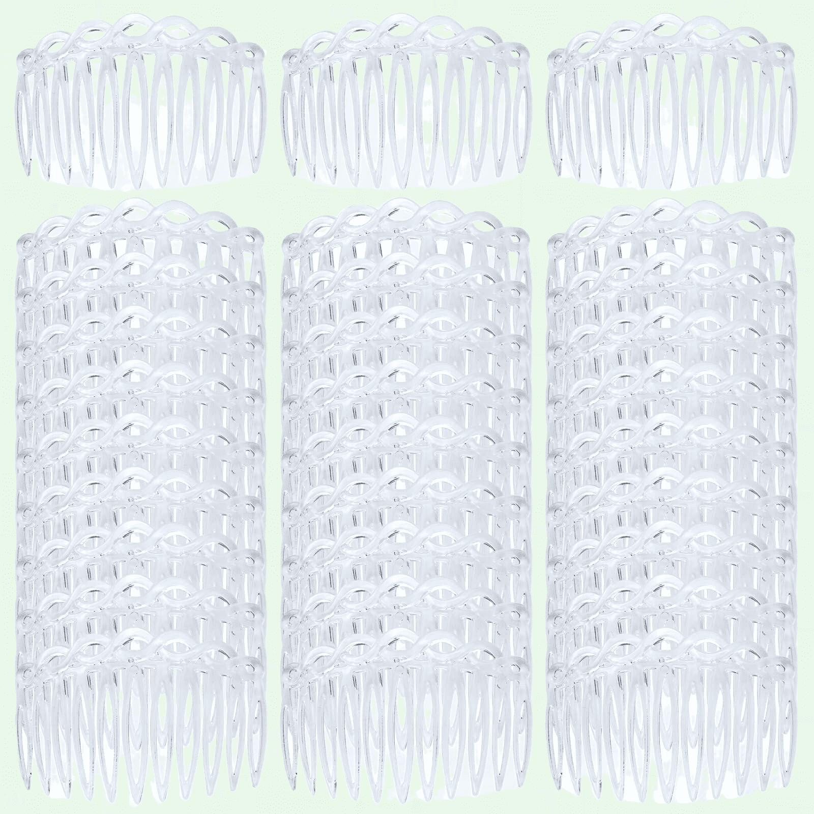 Pure White French Twist Water Wave Plastic Hair Slide Comb, Pack of 30 ...