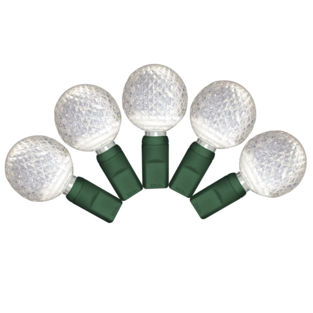 Pure White G25 LED Raspberry Christmas Light String, 25 Bulbs, 12.5 Ft ...