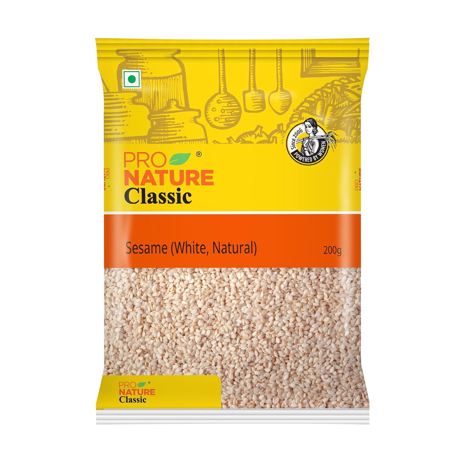 Pure White Sesame Whole By Pro Nature 200gm, 7.0 Ounce | Pack Of 1 ...