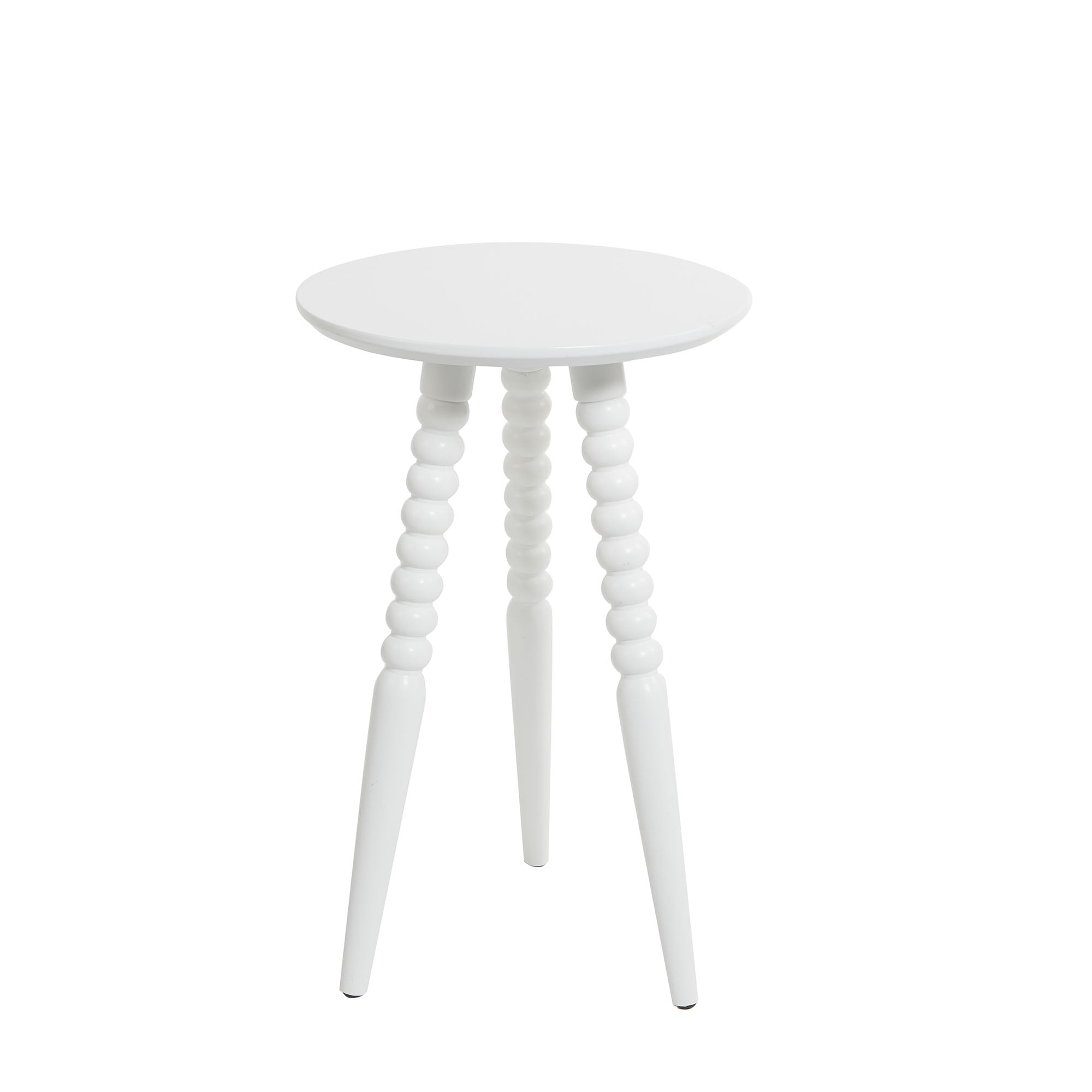 Silverwood Pure White Side Table - Compact & Chic Accent - 14" x 14"x ...