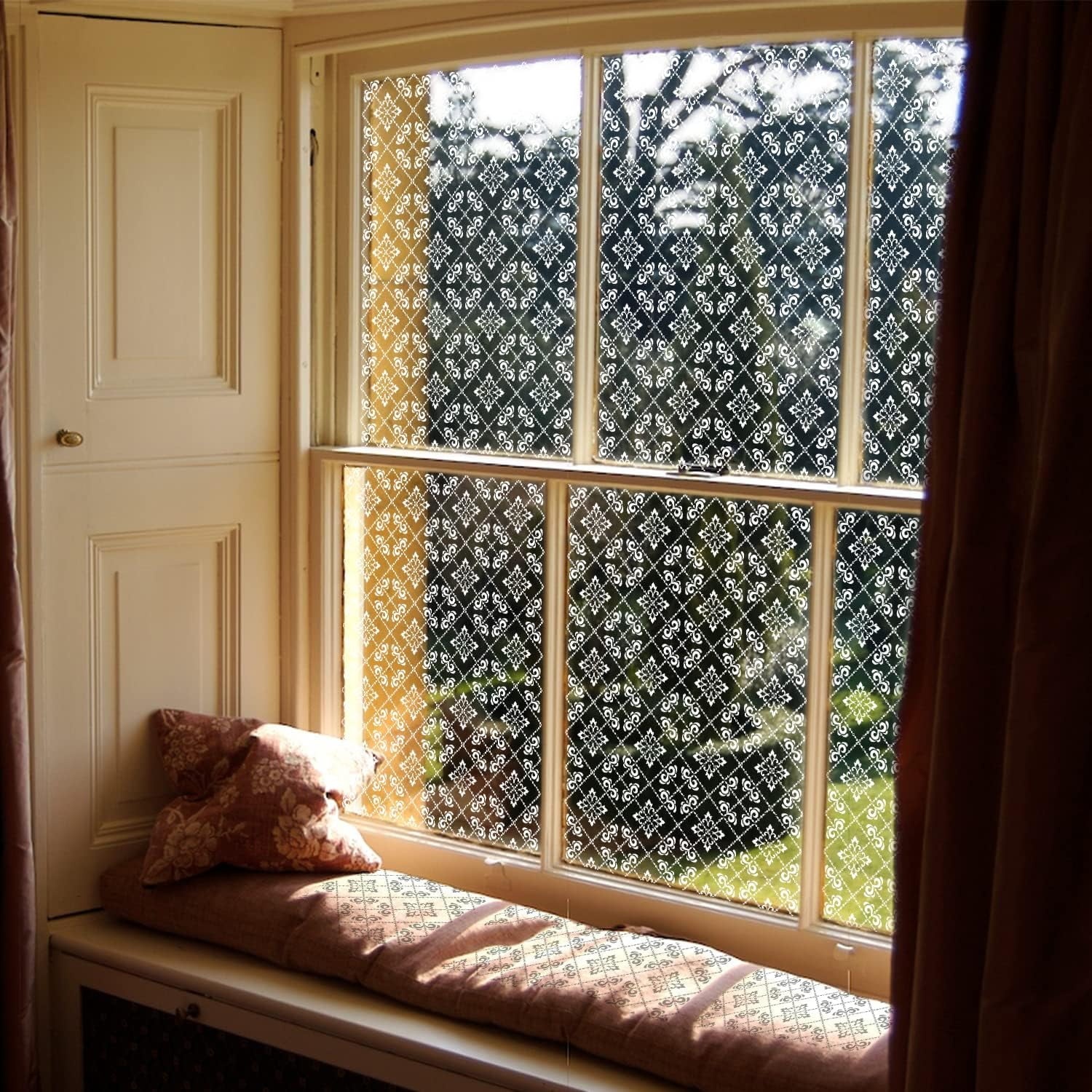 Pure White Transparent Stained Glass Window Film, Removable Static ...