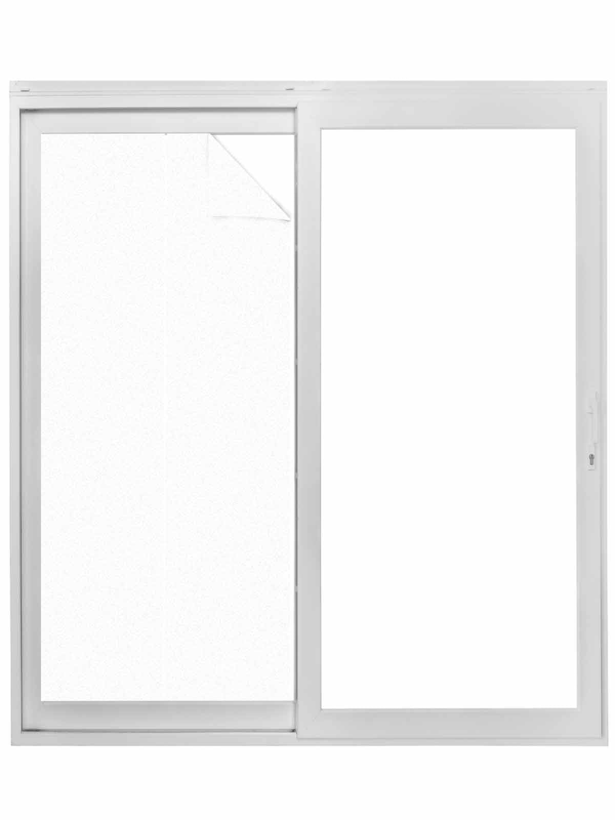 Pure White Window Privacy Film, Simple Solid Color Static Cling UV Sun ...