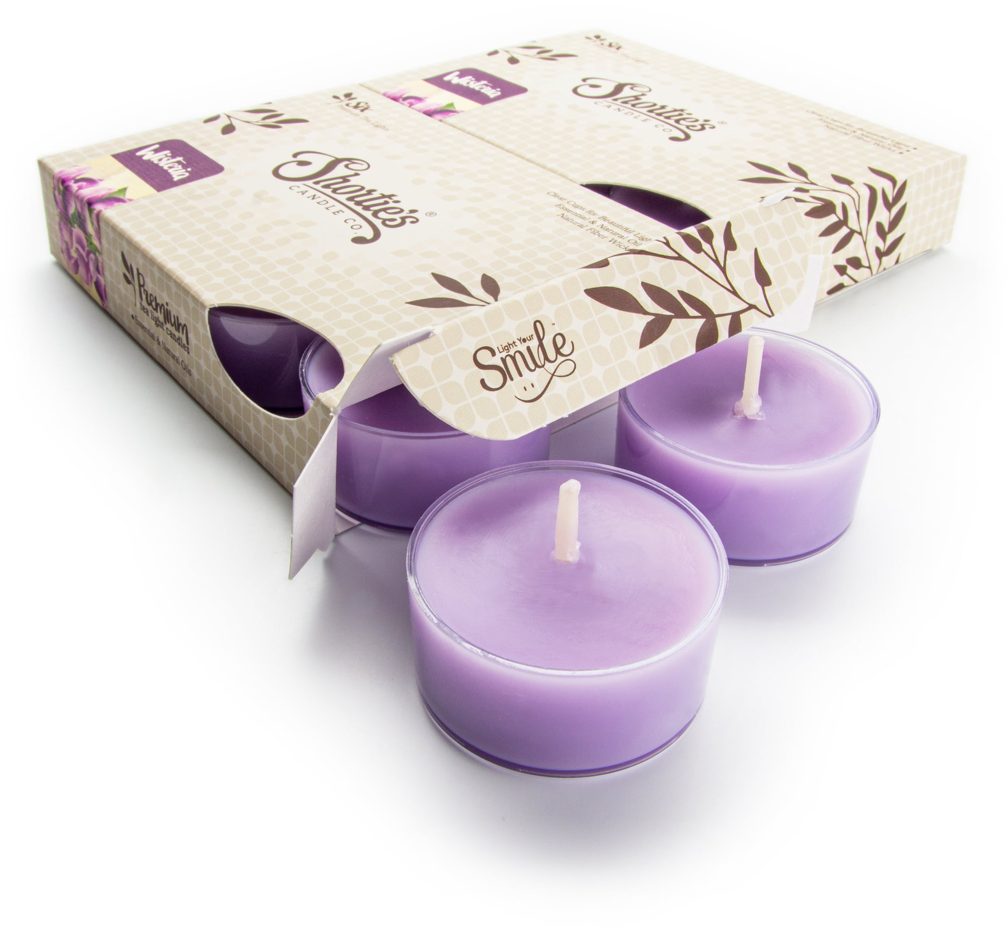 Pure Wisteria Tealight Candles Multi Pack - 12 Purple Premium Scented ...