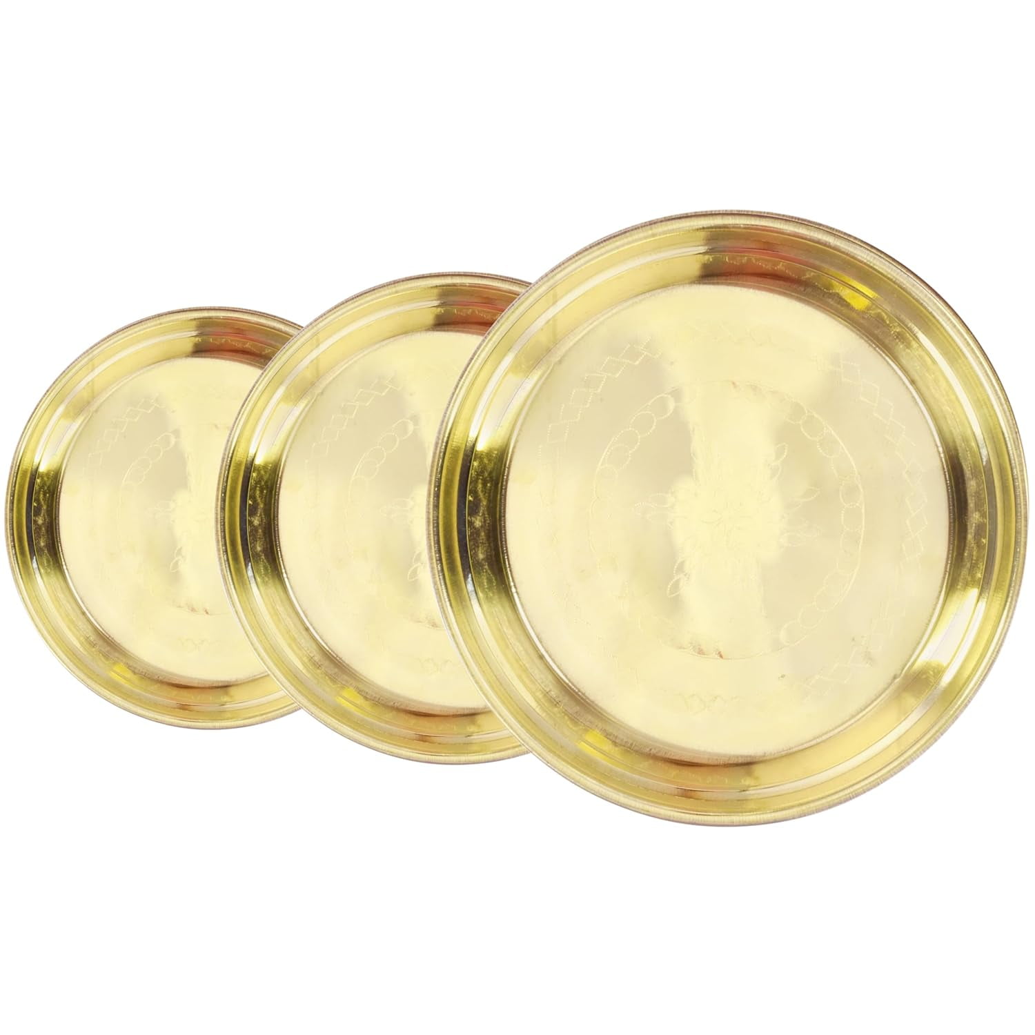 Pure Yellow Brass Thali For Pooja, Dinner & More | Homeware Hotel Ware ...