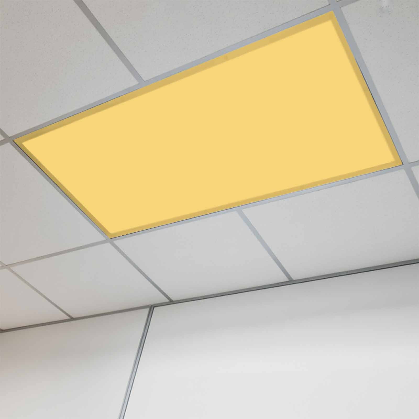 Pure Yellow Fluorescent Light Covers, Simple Solid Color Magnetic Light ...