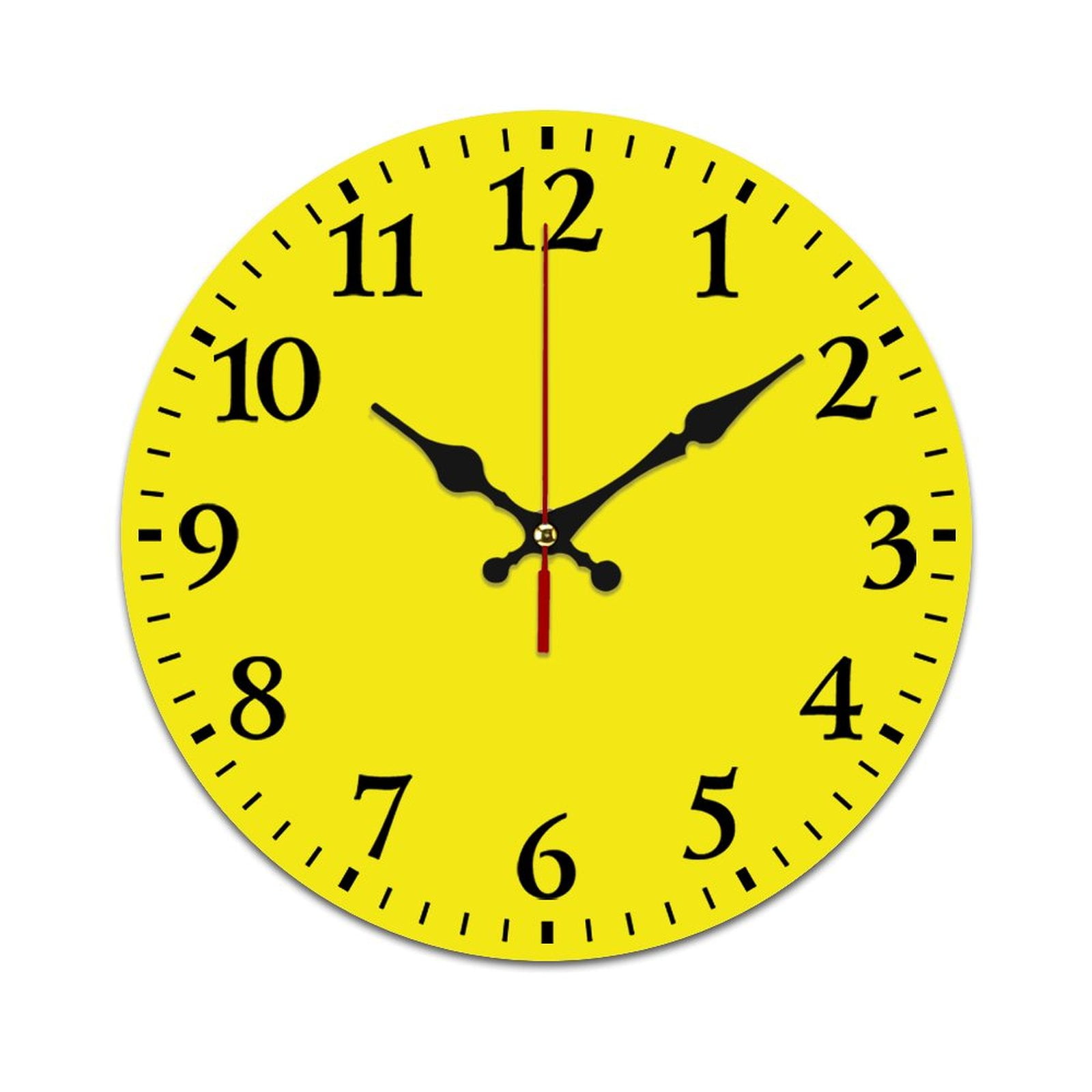 Pure Yellow Wall Clock Modern Design Clocks Wall Hanging Home Office ...