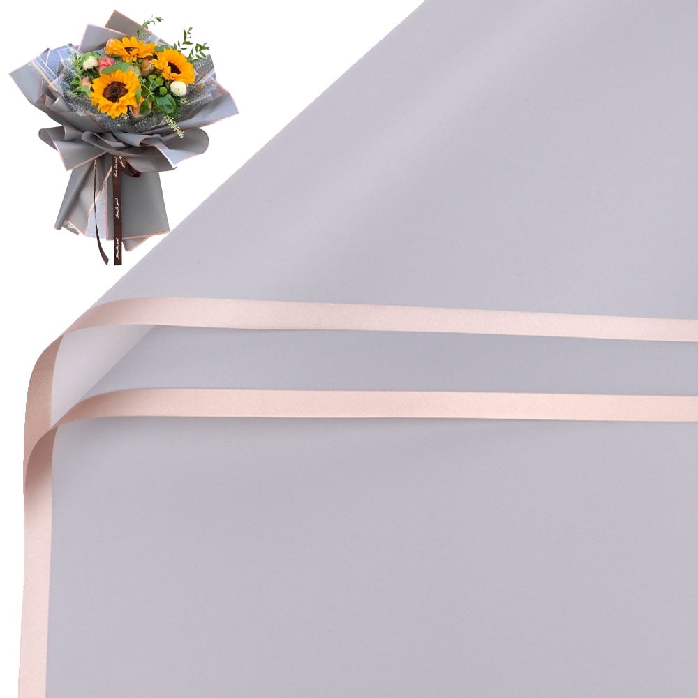 Pure color gold edge Flower Wrapping Paper,Florist Bouquet Supplies,DIY ...