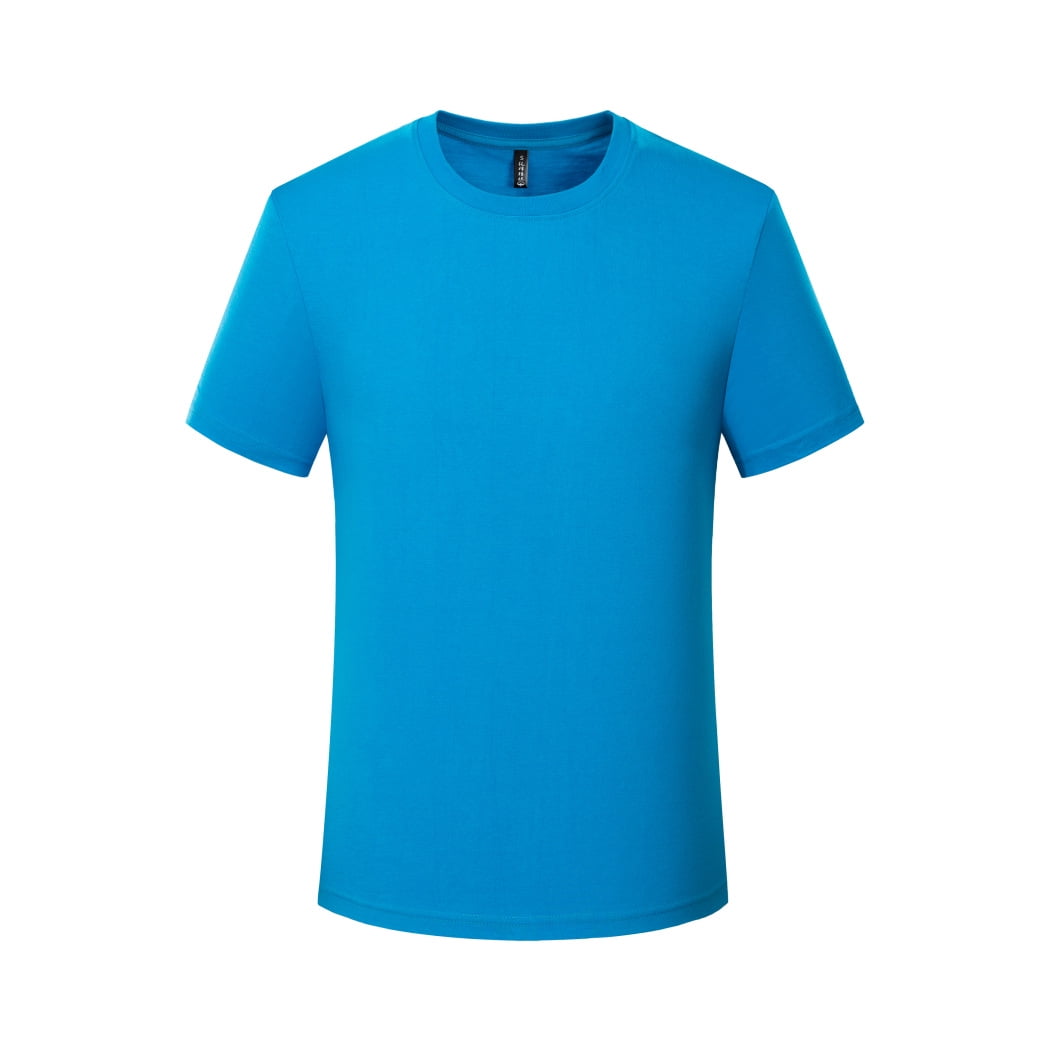 Pure cotton round neck short-sleeved shirts, group uniforms, work ...