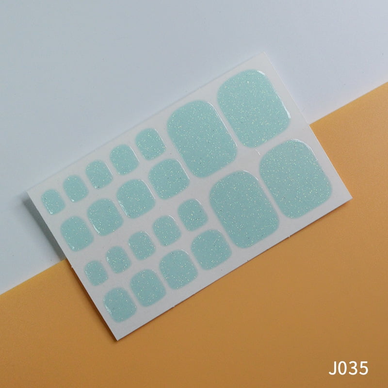 Pure glitter series toe stickers Pure color glitter toe nail stickers ...