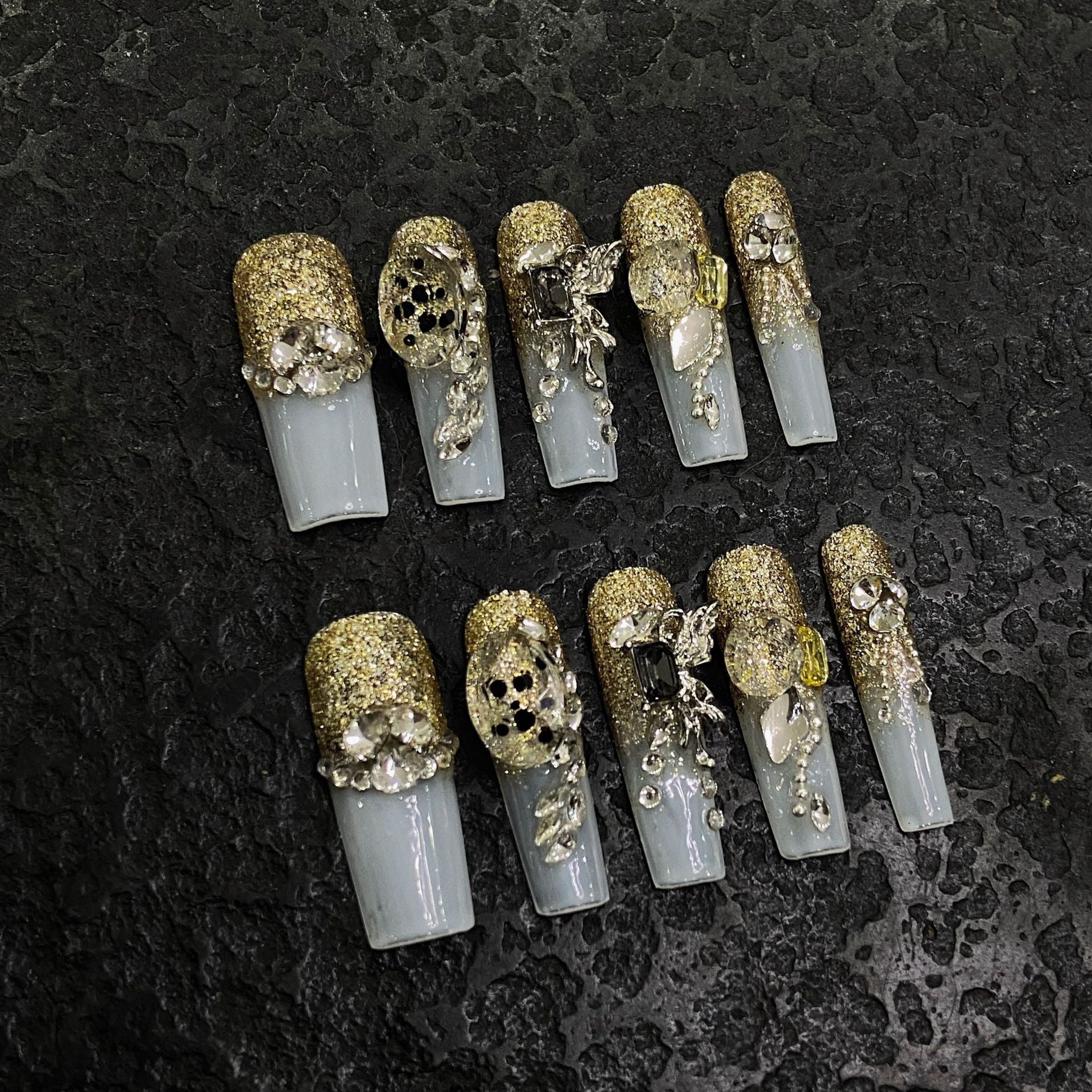 Pure hand-worn nail foreign trade European and American ins wind nail ...