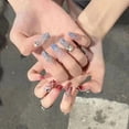 Pure handmade long mandarin duck wearing nail pure desire wind nail ...