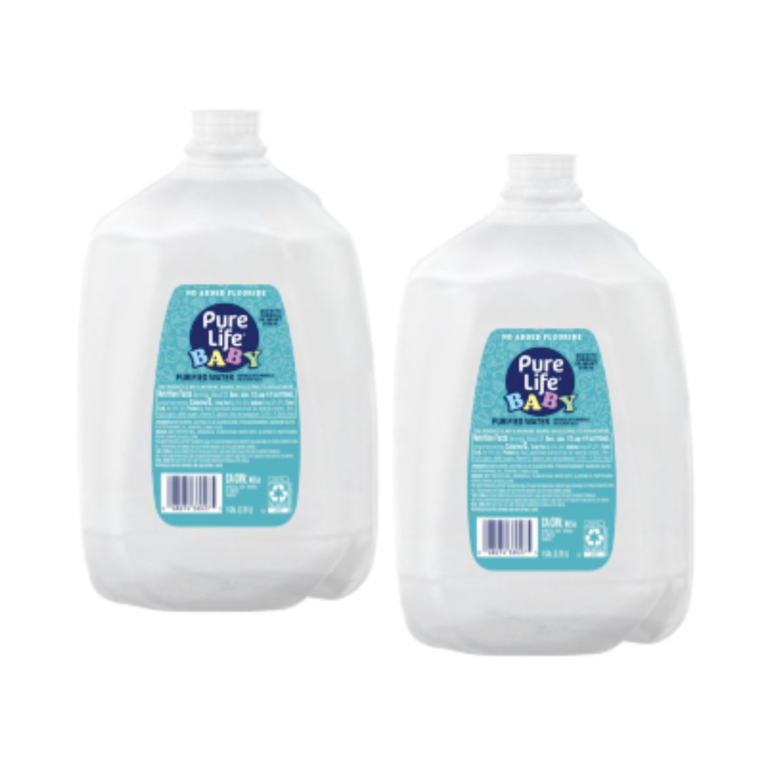 Pure Life Baby Purified Water, No Added Fluoride, 1 Gallon Jugs (2 Pack ...