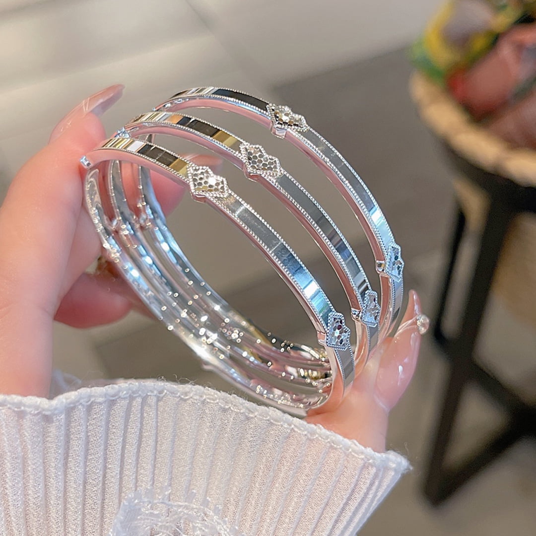 Pure silver bracelet 9999 pure silver genuine women's high-end ...